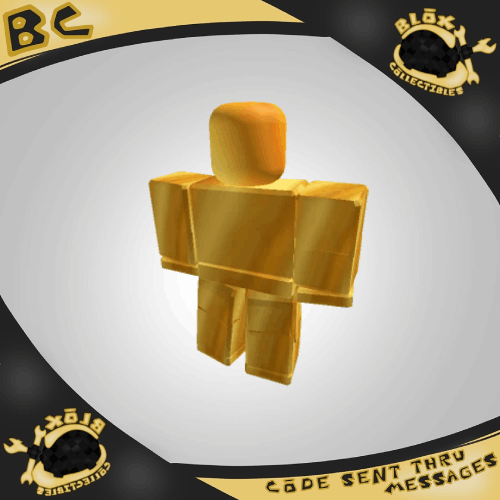 ROBLOX The Golden Robloxian *RARE* - CODE Sent Via Messages | eBay