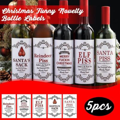 Christmas Funny Novelty Bottle Labels Funny Jokes Bottle Label Bottle ...