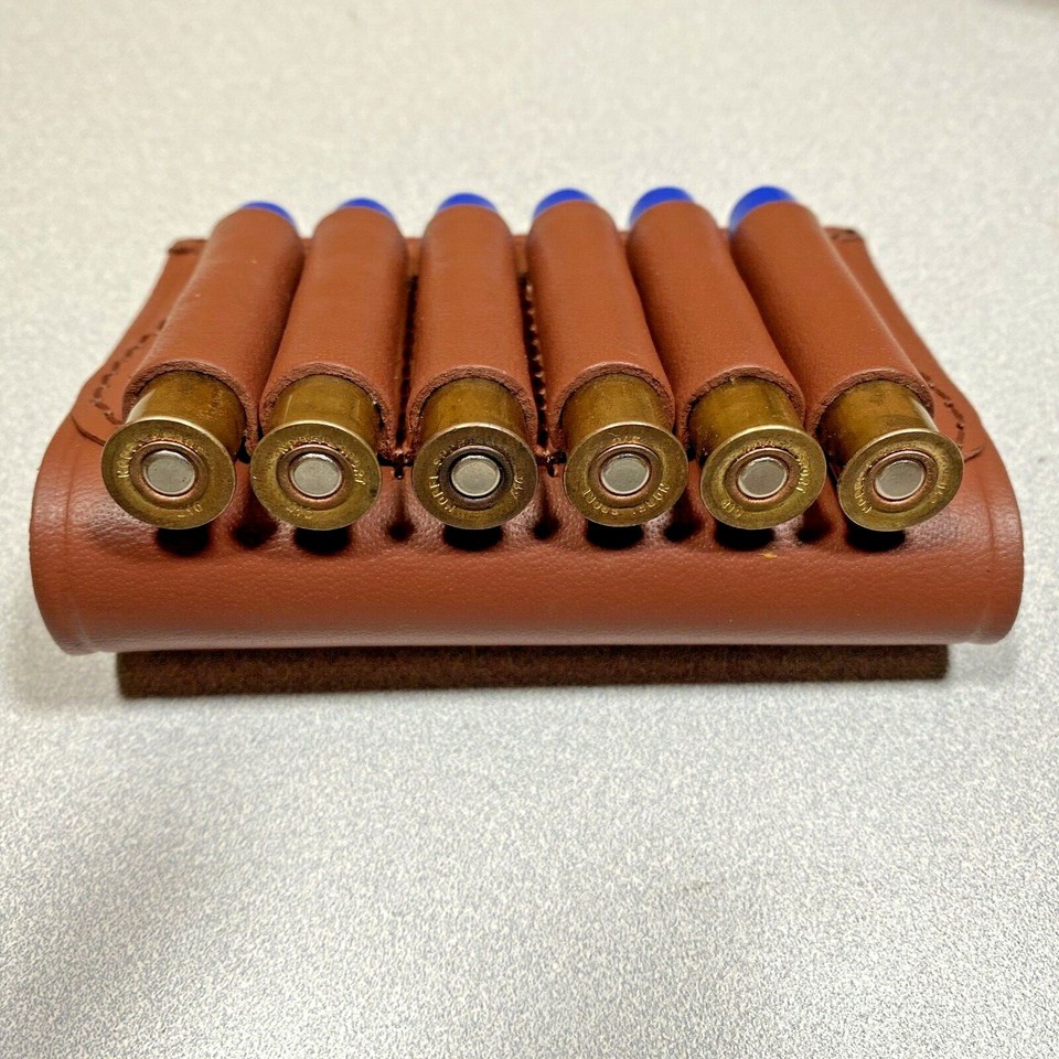 410 Shotgun Shell Holder Tan Leather | eBay