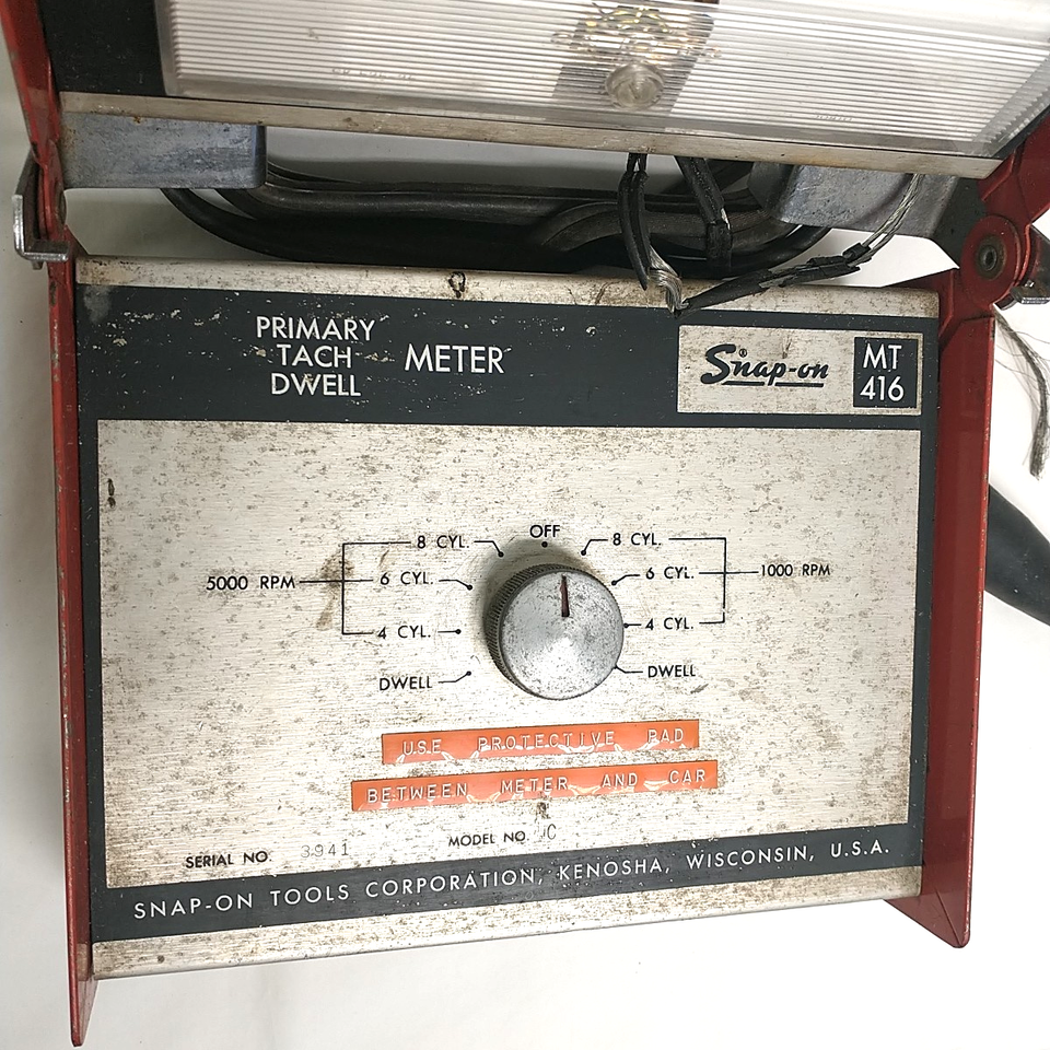 Snap On MT 416 Primary Tach Dwell Meter Needs Cord Untested As-is | eBay