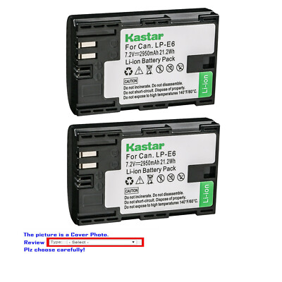 Kastar Battery Replacement for Canon LPE6NH and Canon EOS R7 Mirrorless ...