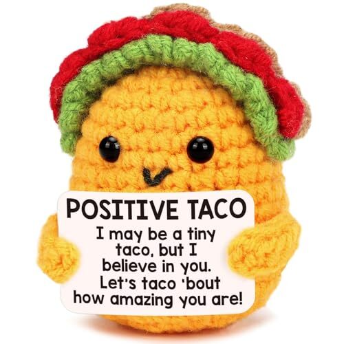 Mini Positive Crochet Taco Emotional Inspirational Support Positive Taco | eBay