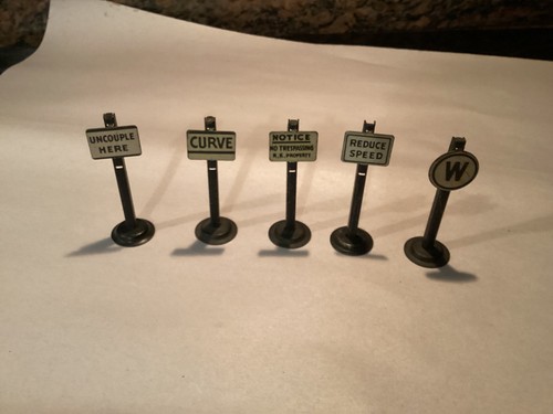 Five Marx Metal Train Signs from 1940s ( from Set 348) | eBay