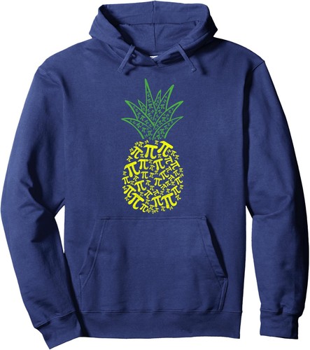Math Teacher Hawaiian Funny Pineapple Pi Day Unisex Hooded Sweatshirt ...