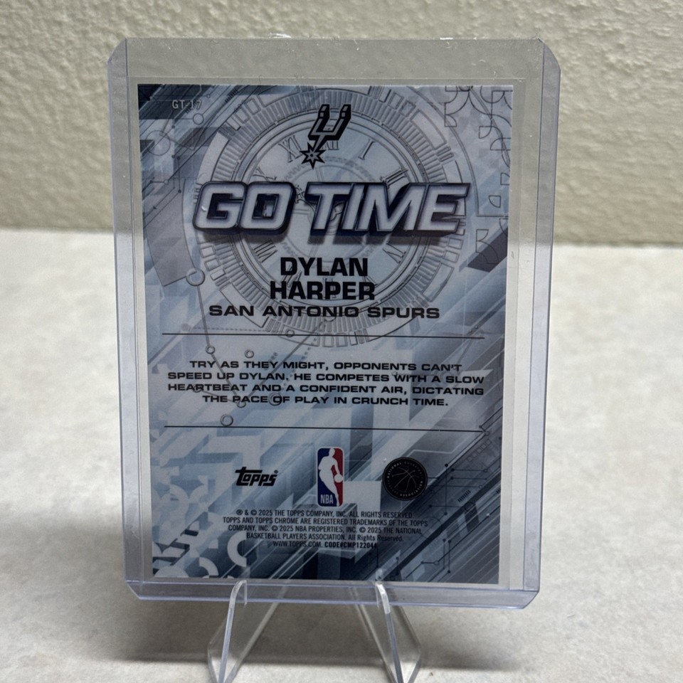 2025-26 Topps Chrome Dylan Harper RC Gold Game Time /50 SSP Spurs #GT ...