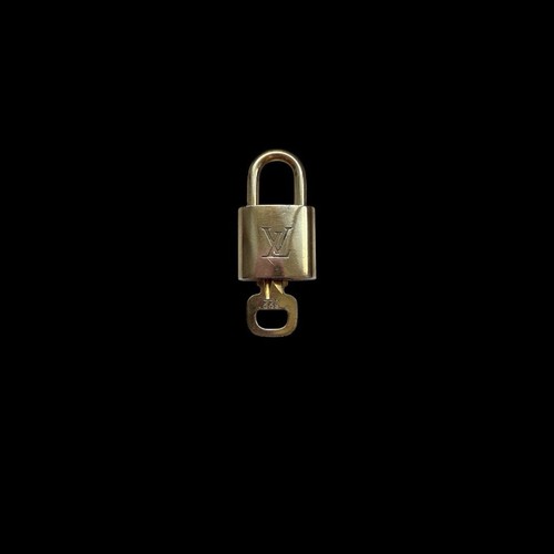 Authentic LOUIS VUITTON Brass Padlock with Matching Key (LV Lock Number ...