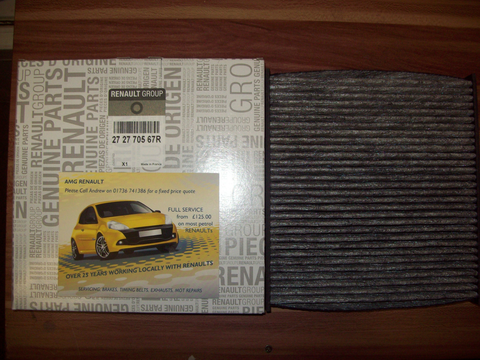 GENUINE RENAULT CLIO 4 POLLEN FILTER - 272773974R (NEW NUMBER) | eBay UK