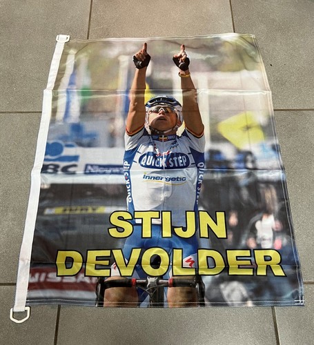 DRAPEAU FLAG VLAG VELO CYCLISME COUREUR BELGE STIJN DEVOLDER TEAM QUICK ...