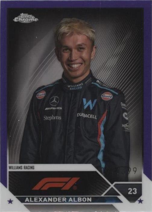 2023 Topps Chrome Formula 1 - F1 Drivers Alexander Albon #61 Purple ...