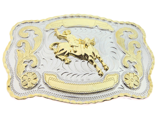 Bull Rider Buckle Western Rodeo Fashion Unisex Cowboy and Cowgirl Belt ...