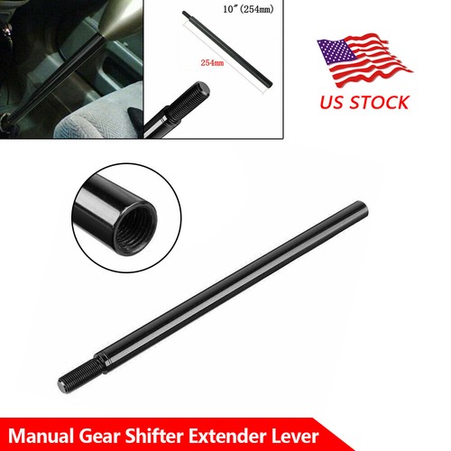 1PC 10" Black Shift Knob Extension For Manual Gear Shifter Extender ...