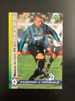 1998 Upper Deck AZZURRI AL MONDIALE RONALDO NAZARIO Inter #24 CARD RARA ...