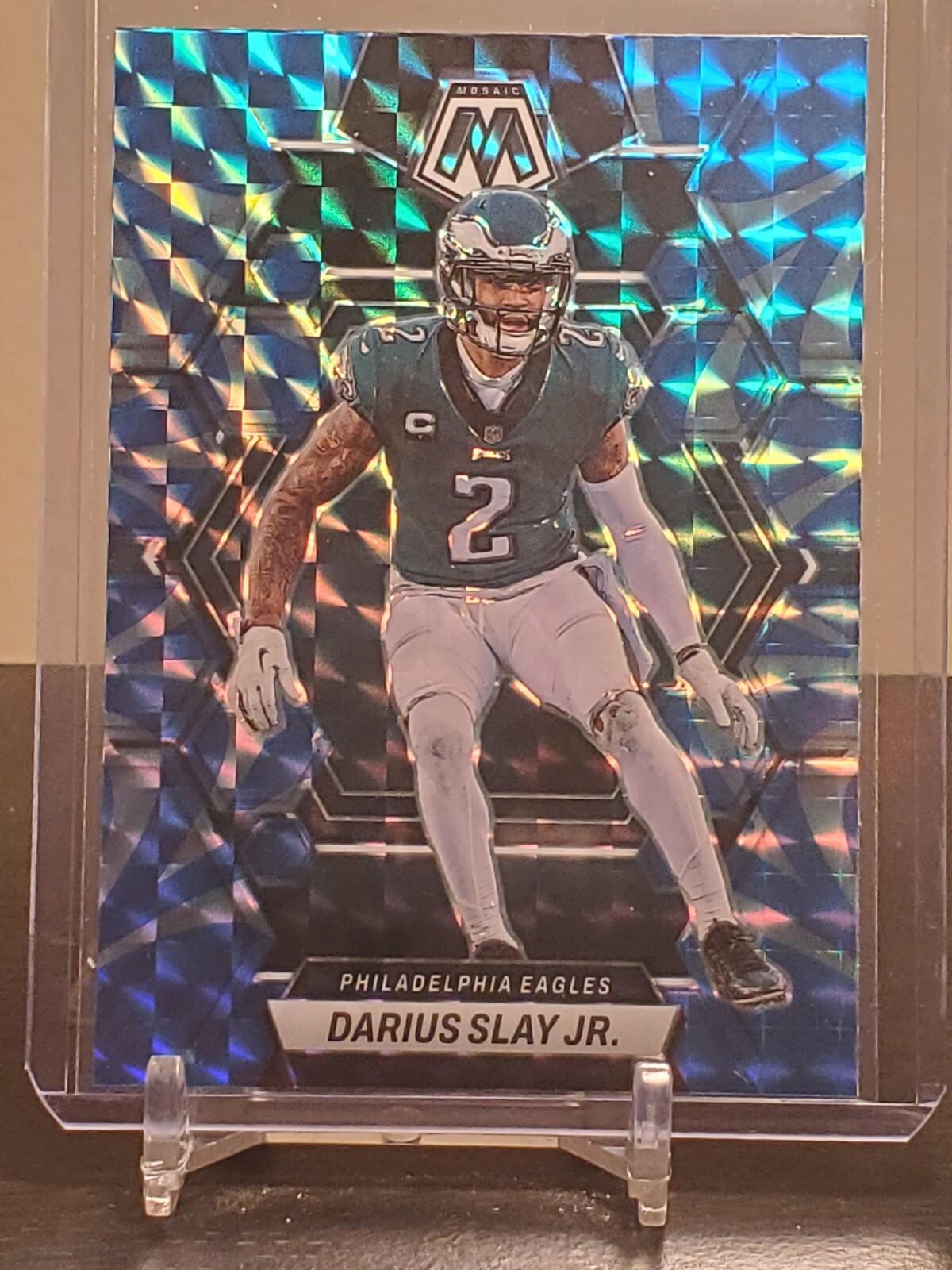 2023 Mosaic - DARIUS SLAY JR - Blue Reactive Prizm - Eagles #198 | eBay
