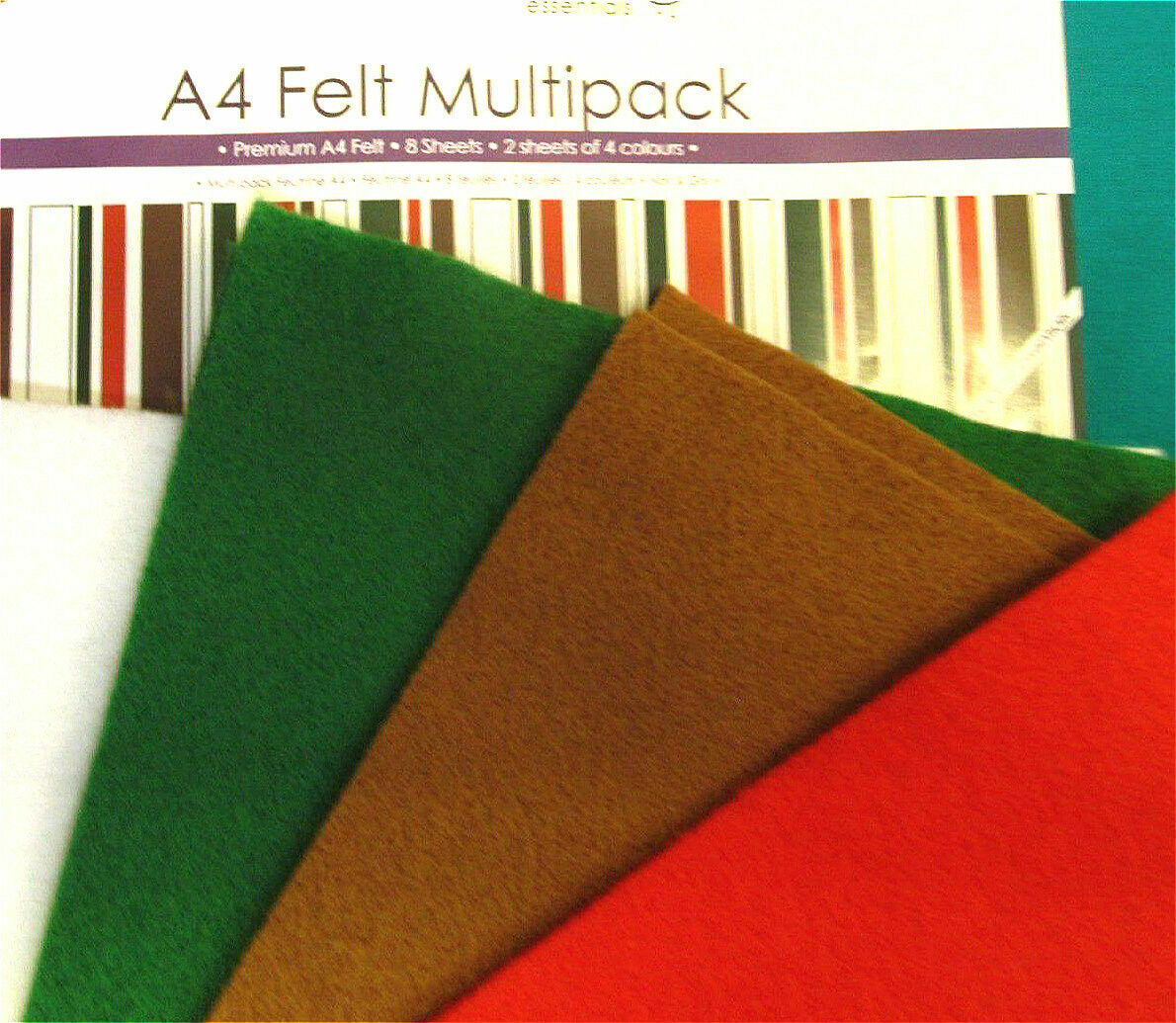 Dovecraft Felt A4 Sheets Multipack DIY Craft Art Assorted Tonal Colour ...