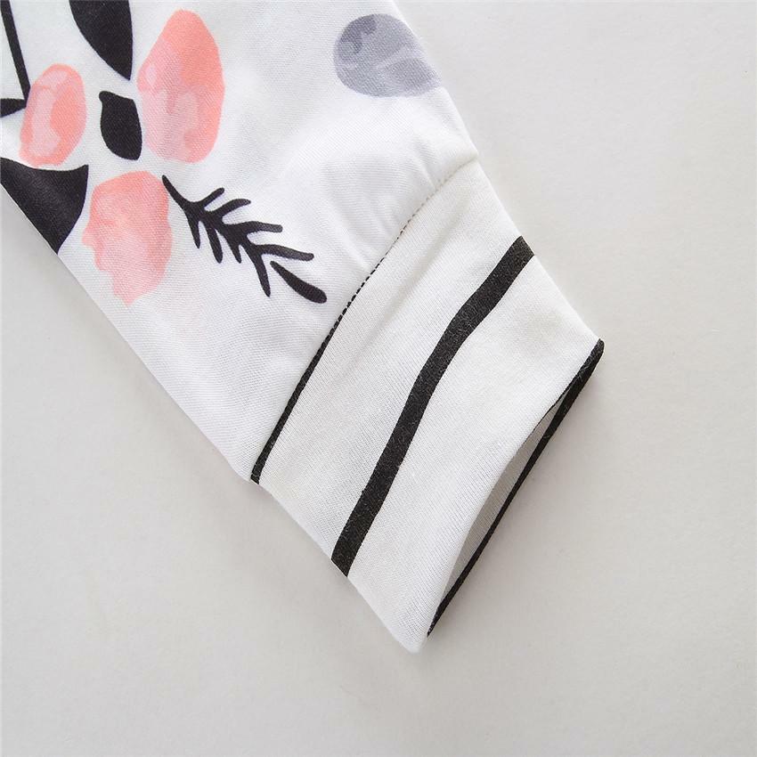 Bilo Infant Baby Girl Floral Pattern Long Sleeve Hoodie and Pants 3 pcs ...