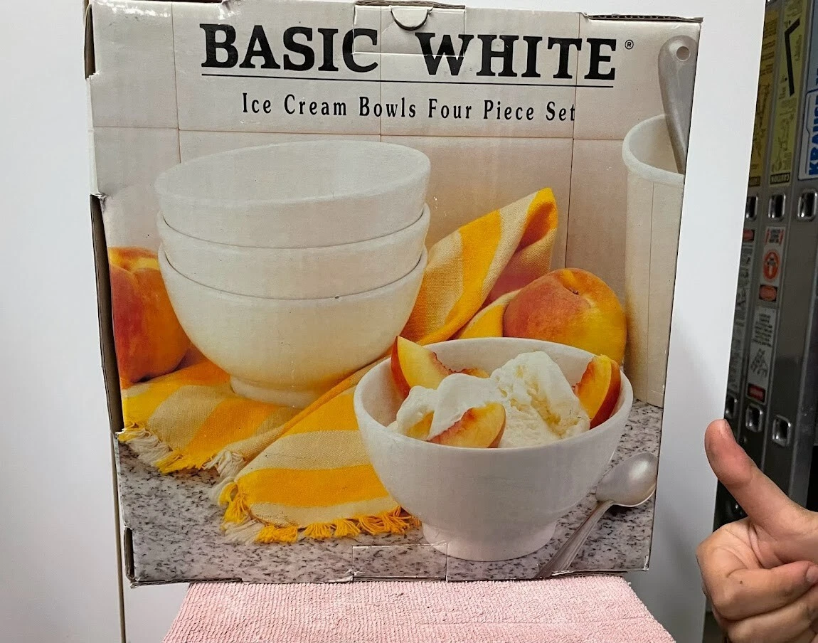 White Ice Cream Bowls