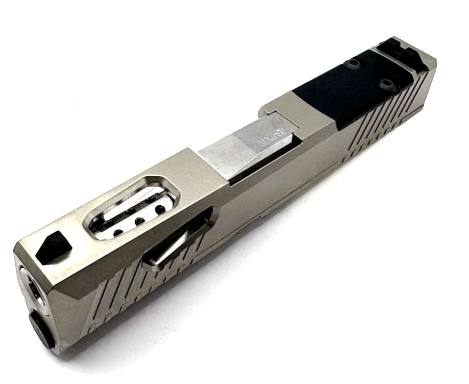 High Table Glock 43 Complete Nickel Slide Micro RMSC Optic Cut ...