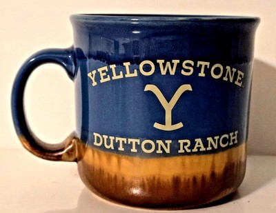 Yellowstone Dutton Ranch Large 20oz Blue Ceramic Coffee Mug / New ...