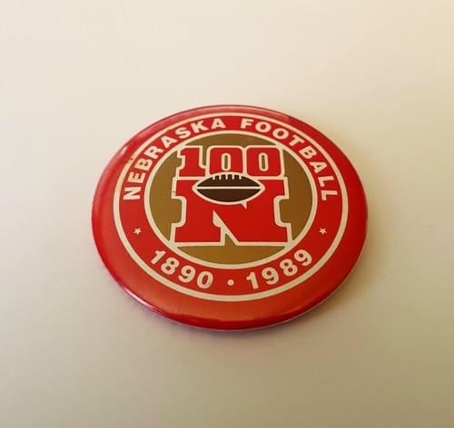 Rare NEBRASKA FOOTBALL 100 YEARS Pinback BUTTON Pin 1890-1989 | eBay