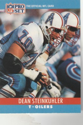 FREE SHIPPING-MINT-1990 Pro Set #124 Dean Steinkuhler OILERSP PLUS ...