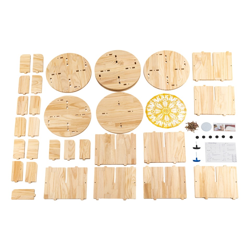 Bookshelf Rotating 4 Tier 360 Display Shelf Floor Stand Storage Display ...