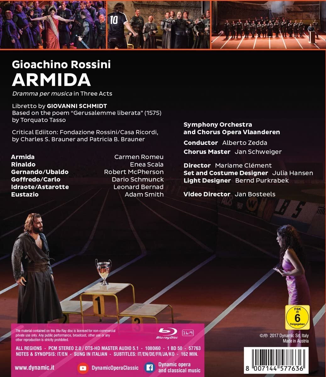 Rossini: Armida (Blu-ray) Rossini Hansen Purkrabek Schmunck Bernad | eBay