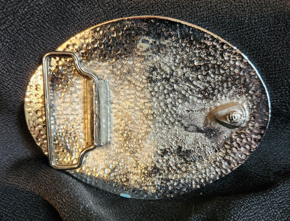 Vintage Handmade Native American Eagle head Inlay belt buckle 4" by 3 ...