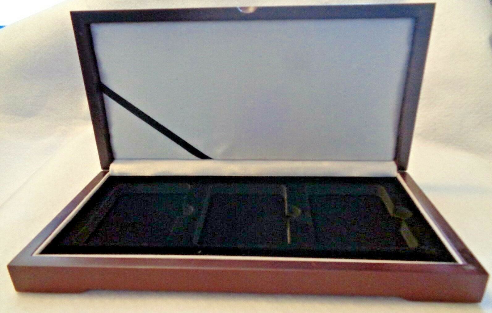 Wood Display Box For 3 Certified Coin Slab NGC, PCGS or ANA - Mahogany ...