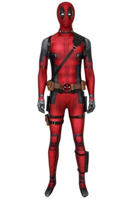Deadpool 2 Costume Wade Wilson Cosplay Outfit Stretchy Bodysuit With ...