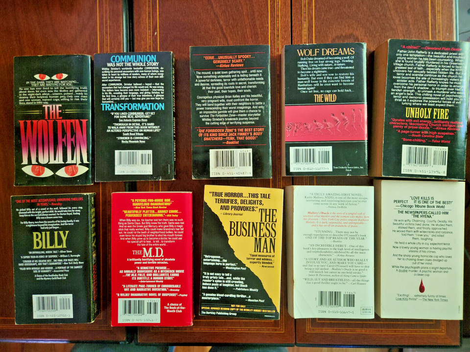 LOT OF 10 PAPERBACKS FROM HELL VINTAGE HORROR 1970's 1980's STRIEBER | eBay