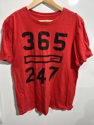 NIKE 365 247 T SHIRT Large athletic fit MENS E18 | eBay