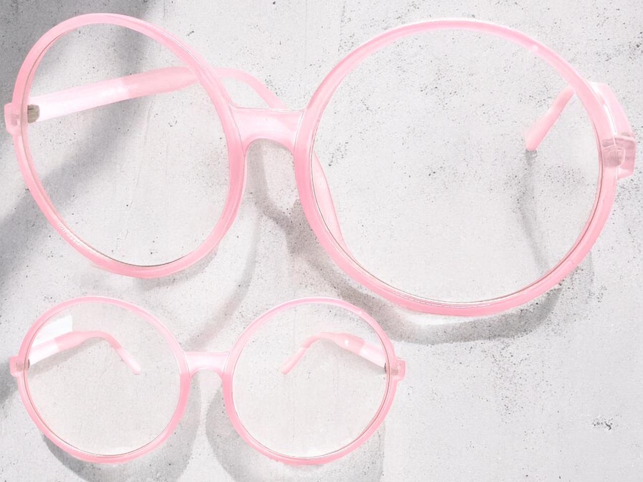 OVERSIZED EXAGGERATED RETRO Clear Lens EYE GLASSES X-Large Big Round ...