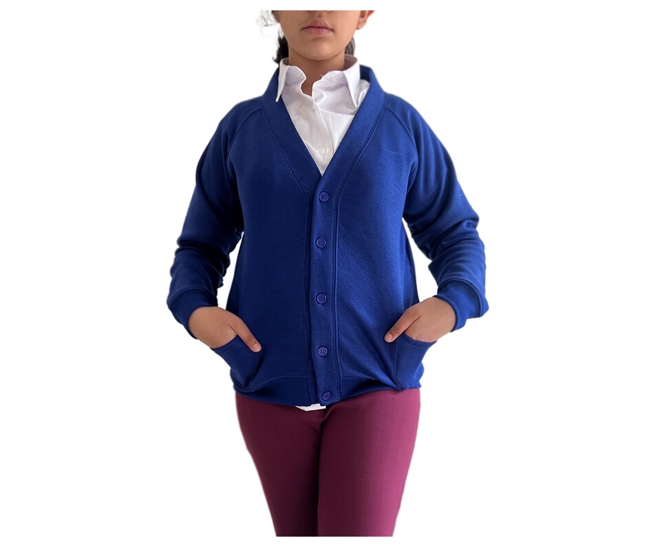 Girls School Cardigan Uniform School Wear Cardigan Button Long Sleeve ...