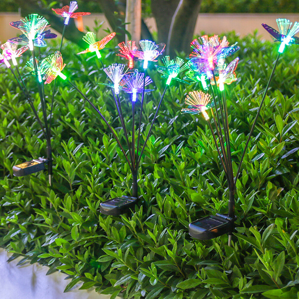 Solar Lawn Stake Lights Decorative Firefly Light for Courtyard Patio ...