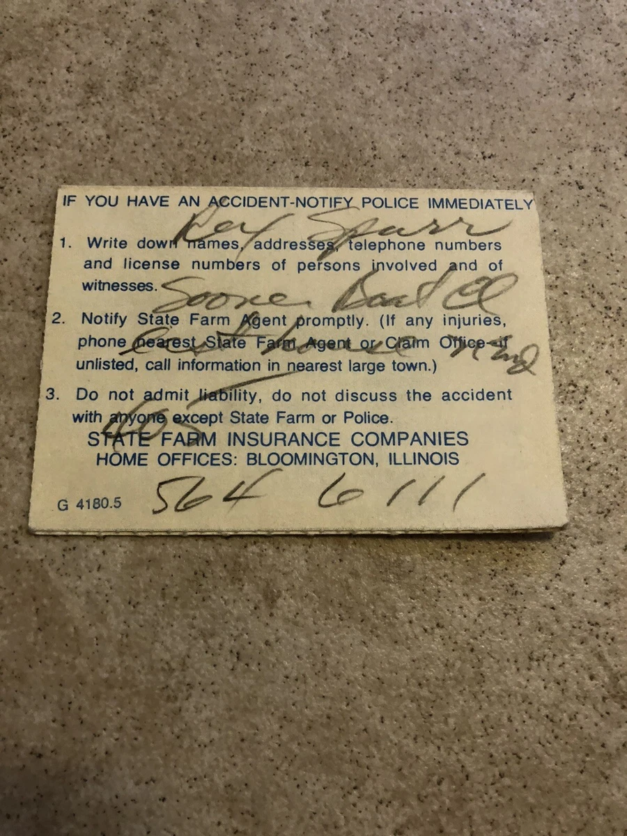 State Farm Insurance Card