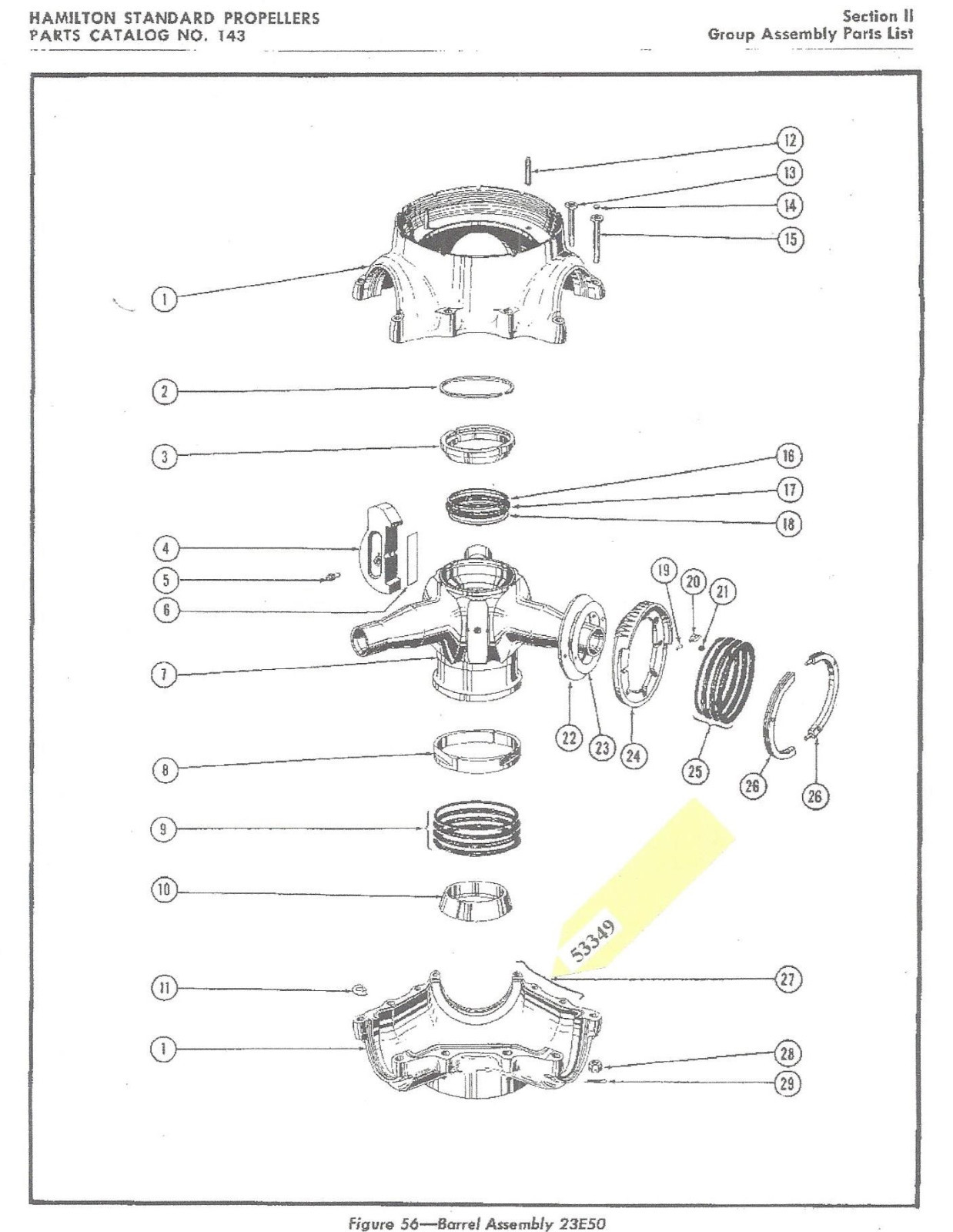 Hamilton Standard 53349 Aircraft 23E50 Propeller Barrel Seals Warbird ...