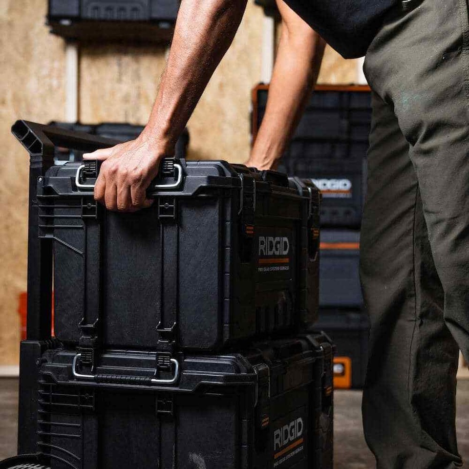 RIDGID 2.0 Pro Gear System 22 In. Modular Tool Box Storage Lockable ...