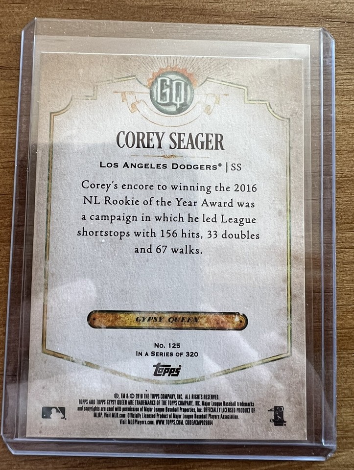 2018 Topps Gypsy Queen Jackie Robinson Day Variation Logo Swap Corey ...
