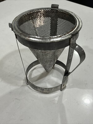 Antique Primitive Vintage Cone Strainer Colander Sieve Stand | eBay
