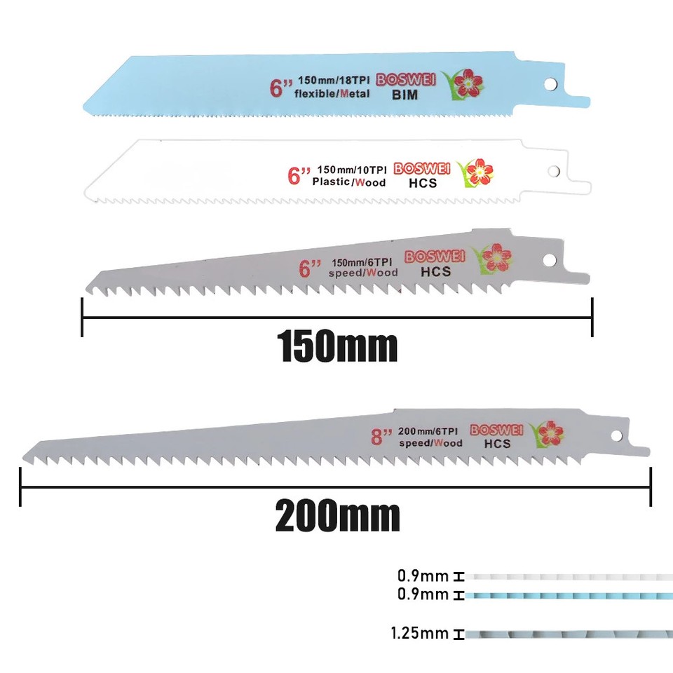 10Pcs Reciprocating Saw Blades Set Saber Jig Saw Blades for Wood Metal ...