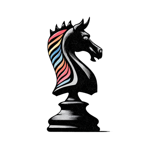 Pastel Chess Knight Vinyl Car Decal Sticker – Waterproof & UV-Resistant ...