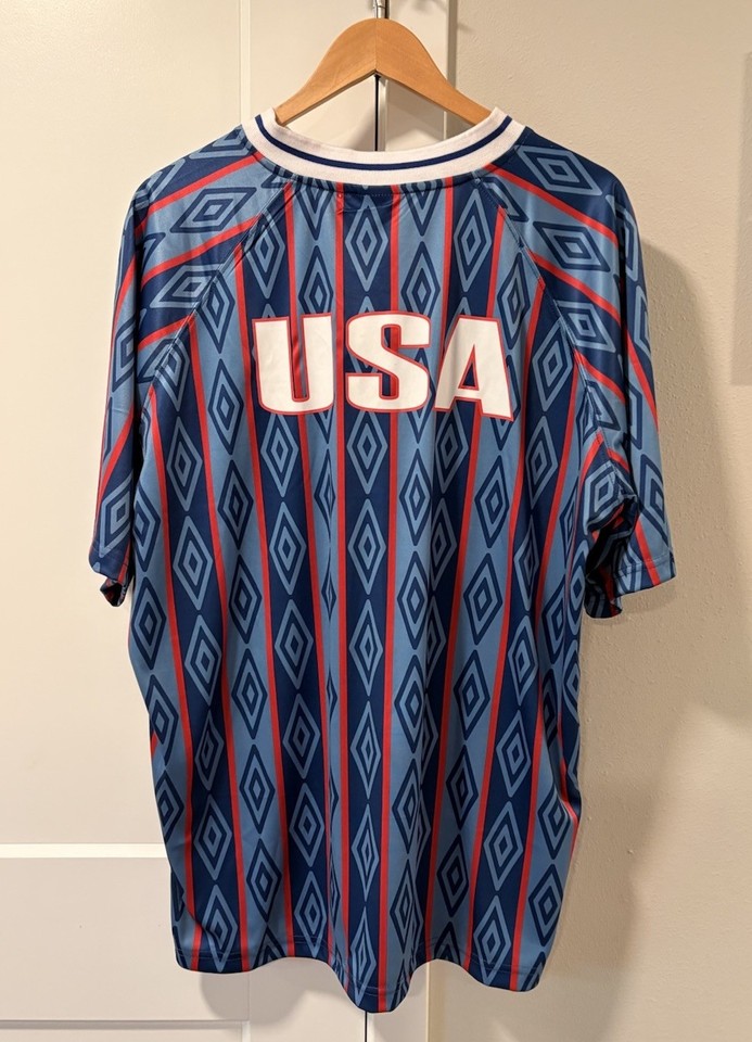 Umbro USA Soccer Jersey Vintage Style World Cup Oversized Men’s XL NWT ...