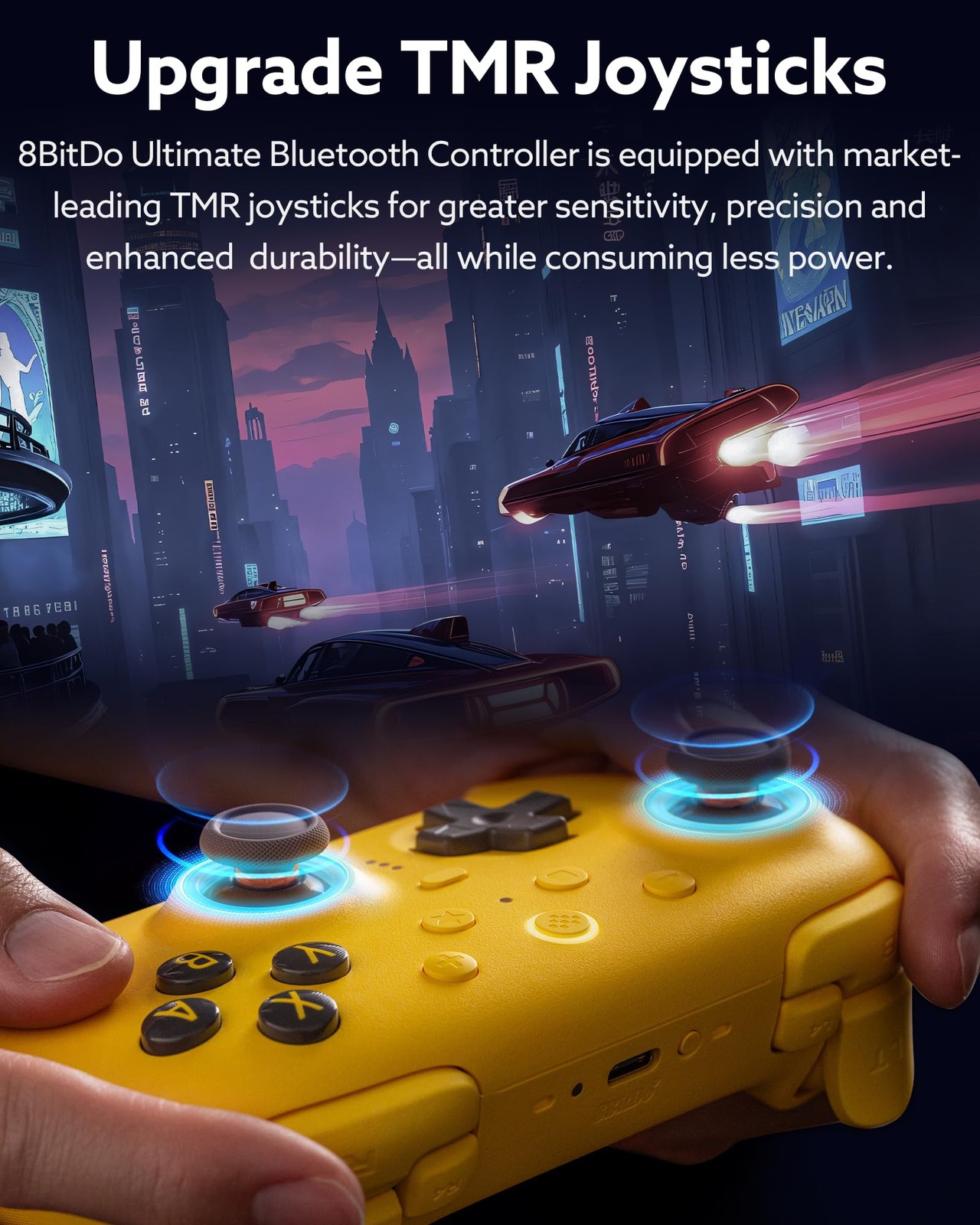 Ultimate 2 Bluetooth Controller (TMR Joystick Update), RGB Fire Ring ...