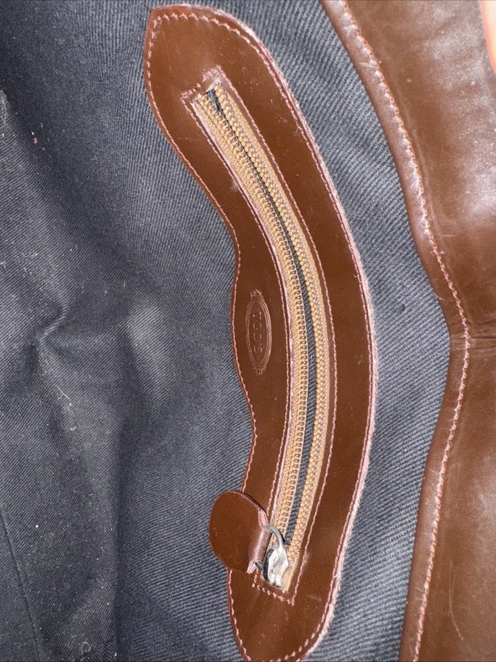 TODS Women’s Leather Handbag, Brown Some Scrapes On The Bottom | eBay