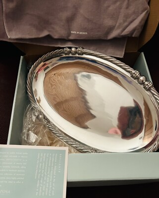 Mariposa Silver Oval Serving Platter - Swizzle Pattern | eBay
