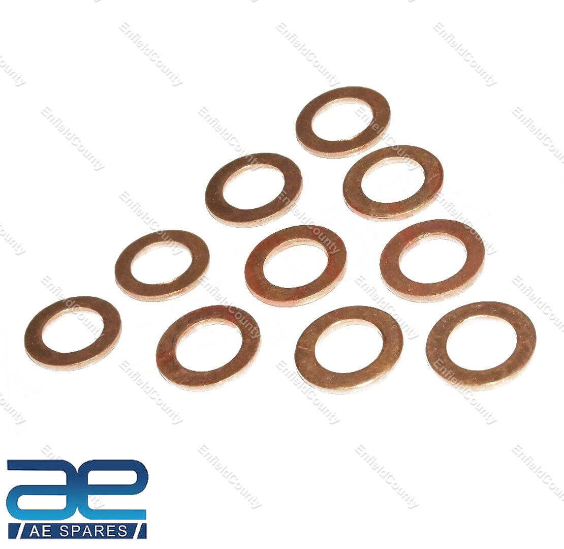 Set De 10 Multi-Usages Cuivre Crush Rondelle Étanchéité Rondelle 6mm X ...