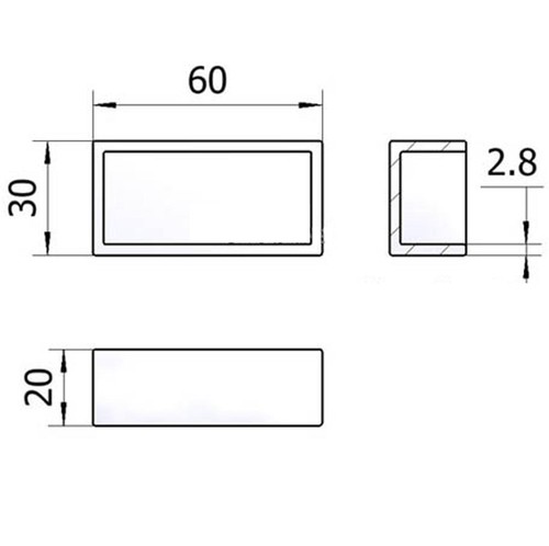 23ml 99% Alumina Ceramic 60 x 30 x 20mm Square Crucible 1600°C #6030.20 ...