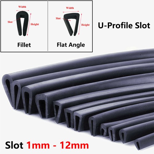 1mm - 12mm Edge Protection Frame Profile Rubber Edging Trim Seal U ...
