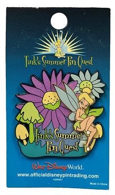 2004 Disney World WDW Tink's Summer Pin Quest Tinker Bell with Flowers ...
