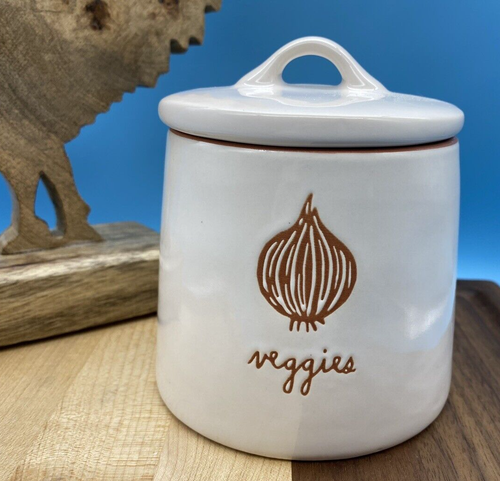 Rae Dunn FARMHOUSE LINE Ceramic “Veggies” Vented Canister (THE FARM ...